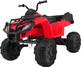Ramiz Dětská čtyřkolka XL ATV 2,4 GHz na baterie červená na dálkové ovládání + pohon 4x4 + nosič zavazadel + pomalý start + EVA + LED a zvuky