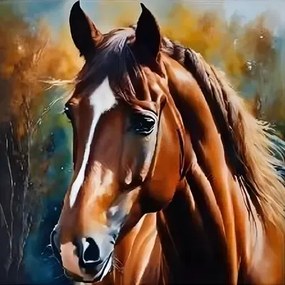 NORIMPEX Diamantové malování Portrét koně / 30x40 cm