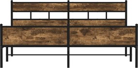Kovový rám postele bez matrace kouřový dub 183 x 213 cm 3308492