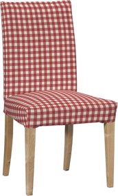 Potah na židli IKEA  Henriksdal, krátký barva červená látka vzorované