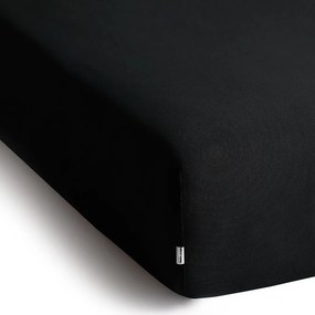 Bavlněné jersey prostěradlo s gumou DecoKing Amber černé