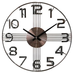 Designové kovové luxusní nástěnné hodiny JVD HT051.4 do moderního bytu