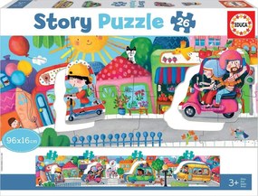 Puzzle educa story puzzle doprava ve městě 26 dílků