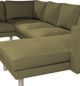 Potah na pohovku IKEA Norsborg rohová, 5-místná se šezlongem barva zelená látka pletený vzor