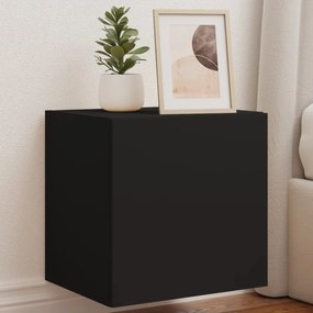 vidaXL Nástěnná TV skříňka s LED osvětlením černá 40,5 x 35 x 40 cm