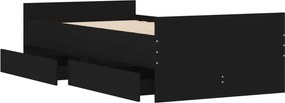 Rám postele se zásuvkami černý 75 x 190 cm Small Single 3207386