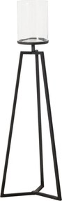 Skleněné svícny na kovovém podstavci Cosa, 75 - 95 cm