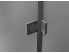 Mexen, Mexen Lunar pravé otočné sprchové dveře 80 cm, transparentní, pistolový kov - 834-080-000-95-00-P