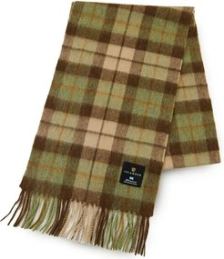 Šála z jehněčí vlny Chestnut Tartan krátká 150x27 cm - Islander