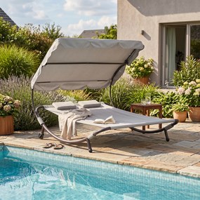 Relaxační lehátko pro 2 osoby Craftfield Bahama, šedá