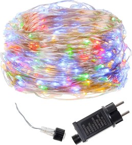 LED řetěz Nano - 10m, 100LED, 8 funkcí, IP44, multicolor