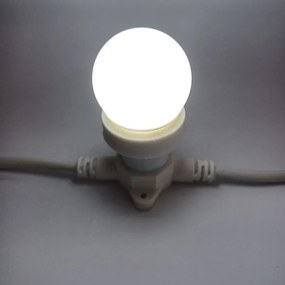 LED žárovka ledově bílá, patice E27, 12 diod