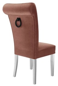 Čalouněná jídelní židle ST65 + klepadlo, Klepadlo: chrom, Barva křesla: černá, Potah: Magic Velvet 2225
