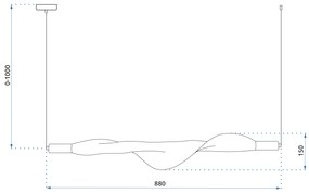 Toolight Toolight, LED stropní svítidlo APP1445-CP, bílá-zlatá, OSW-07983