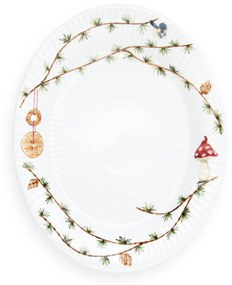 KÄHLER Oválný talíř Hammershøi Christmas 28,5×22,5 cm, multi barva, porcelán