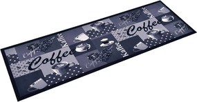 Kuchyňský koberec pratelný Coffee modrý 45 x 150 cm 315967