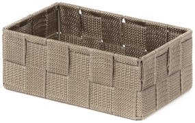 Úložný organizér do zásuvky Compactor TEX - košík M, 18 x 12 x 7 cm, Taupe (šedo-béžový)