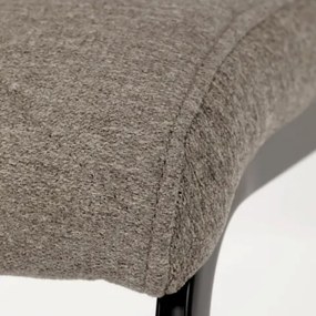 Jídelní židle hnědá látka černé kovové nohy DCL-438 BR2