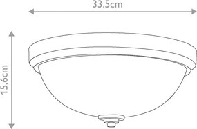 Stropní světlo do koupelny Elstead MALIBU F 2x E27 IP44 chrom
