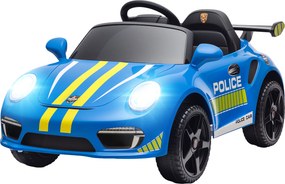 AIYAPLAY dětské elektrické auto s licencí RUF CTR 3 Clubsport, dálkové ovládání, dvojitý motor, siréna, pomocná kolečka, modrá