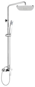 Mereo Mereo, Nástěnná sprchová bateri Dita 150 mm se sprchovou soupravou, ruční a talířovou sprchou 225x225mm, CBE60104SBD
