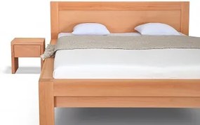 Postel Postelia CAPRI, 140x200 cm, buk - dřevěná postel z masivu o šíři 12x8 cm