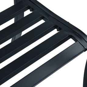 Zahradní lavice černá 120 cm ocel 319580