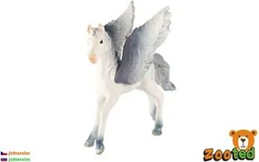 ZOOTED Figurka Jednorožec s křídly bílo-šedý hříbě / Plast / 11 cm / 3
