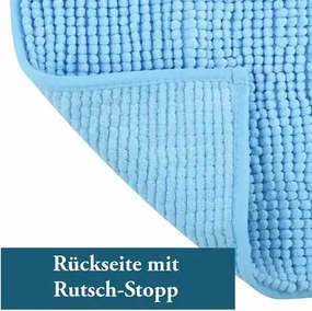 MSV CHENILLE koupelnová předložka 40 x 60 cm nebesky modrá / mikrovlák