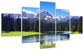 Obraz - Zasněžené vrcholky hor (125x70 cm)