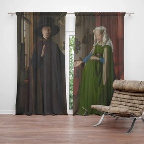 Sablio Závěs Svatba manželů - Jan van Eyck: 2ks 140x250cm