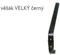 kovový věšák VELKÝ Varianta: věšák Velký černý