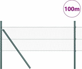 Hexagonální kotvení plotu 100 x 0,4 m Ocel potažená PVC Šedá 3352870