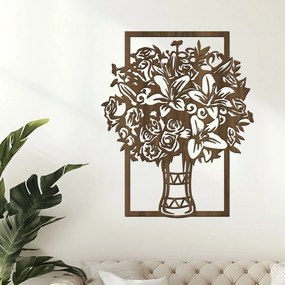 dřevo života Dřevěné květiny Radosti Zvolte rozměr (cm): 33x40, Zvolte barvu dekoru: Ořech
