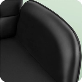 Kancelářská židle Yaheetech – černá, 65,5 cm (délka) × 64,5 cm (šířka) × 83 cm – 93 cm (výška) (266457291649)