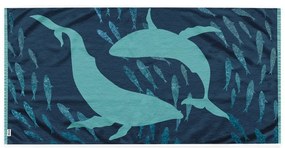 DecoKing Plážová osuška Dolphin, 90 x 180 cm
