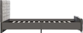 Rám postele šedý samet 140 x 200 cm 286832