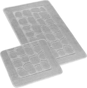 Bellatex SADA BANY 60x100 + 60x50 cm bez výkroje 60x100 cm 60x50 cm (SADA) Dlažba Šedá