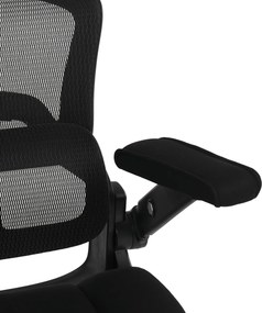 Ergonomická kancelářská židle AIR - černá síťovina / látka