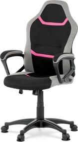 Autronic Kancelářská  židle KA-L611 PINK, potah růžová, šedá a černá látka
