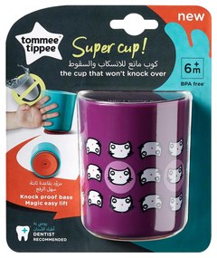 TOMMEE TIPPEE Hrnek stabilní Super Cup 190 ml 6m+ fialový