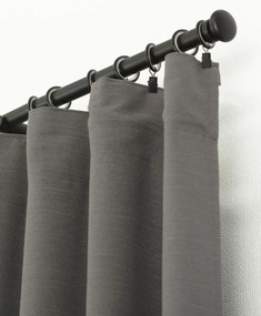 Hotový závěs BASIC s řasící páskou 140x280cm tmavě šedý