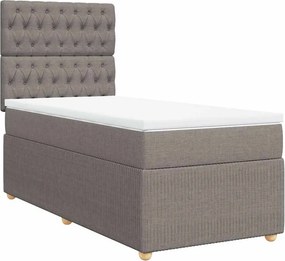 Box spring postel s matrací taupe 90x200 cm textil 3294250