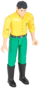 Bruder BWORLD Figurka John Deere žluté triko, zelené kalhoty