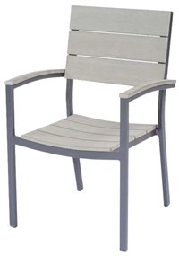 Šedá kovovo-plastová zahradní židle Olivia – Garden Pleasure