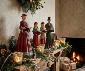 Sada 4ks vánoční dekorace figurka vánoční sbor Nativity Choir - 13*12*40 cm