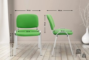 Konferenční židle Ken C umělá kůže – zelená