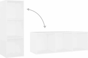 TV skříňky 2 ks bílé 107 x 35 x 37 cm dřevotříska 3079934