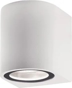 NV 910021 Venkovní nástěnné svítidlo NERO hliník bílé skleněný difuzor GU10 1x7W 220-240V IP54 bez žárovky světlo dolů - NOVA LUCE