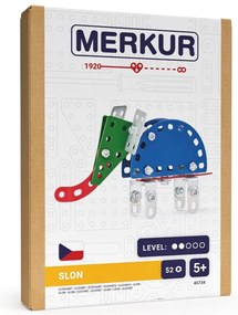 Stavebnice MERKUR Slon mini 52ks v krabici 13x18,5x3cm